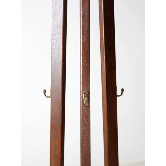 Mid-Century Hall Tree With Umbrella Holder | Chairish