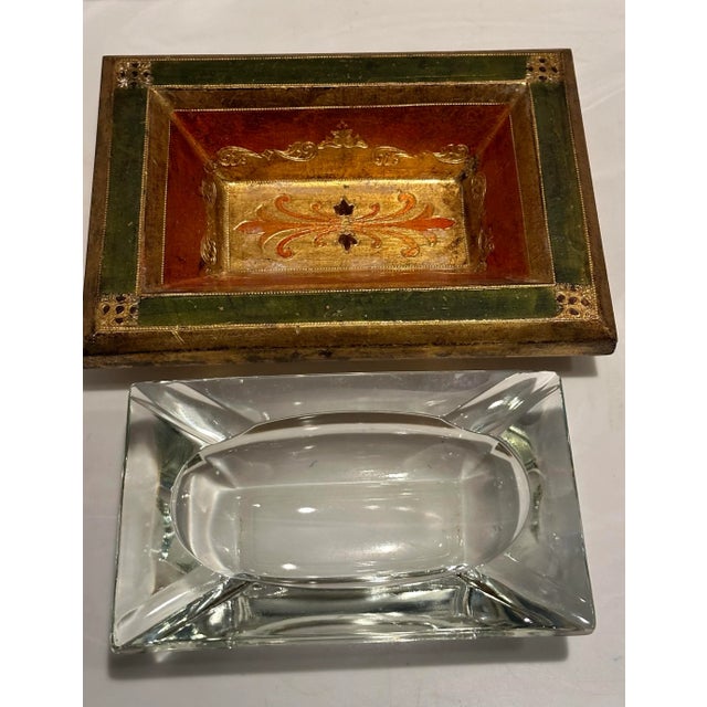 Vintage Florentine Orange Green & Hold Ashtray Catch All | Chairish
