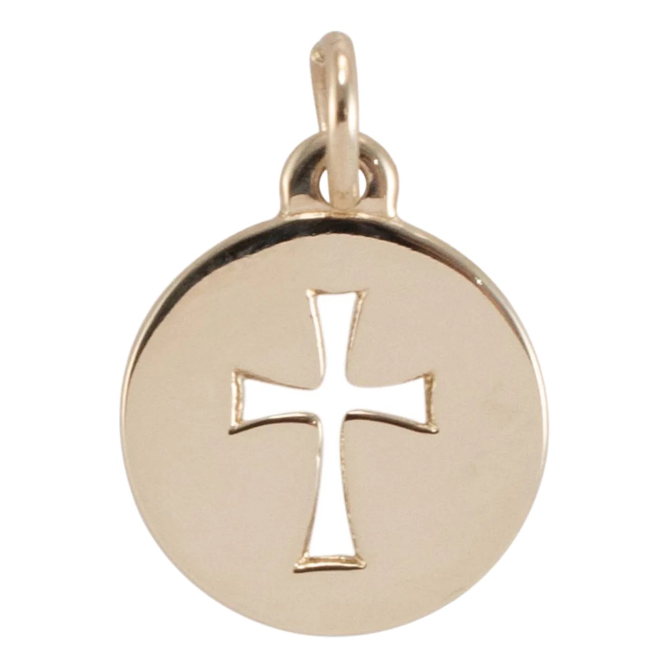 James Avery Retired 14k Yellow Gold Round Crosslet Charm Pendant | Chairish
