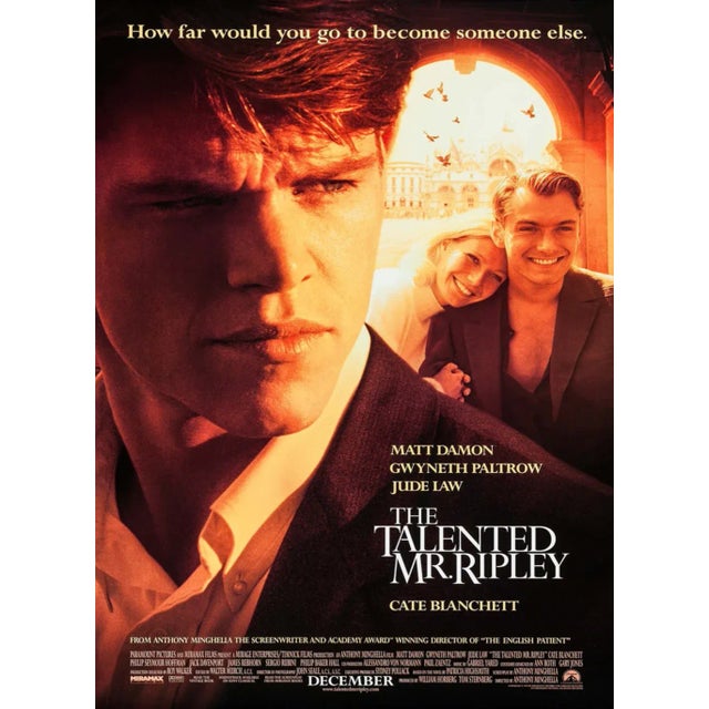 1999 The Talented Mr Ripley Poster | Chairish
