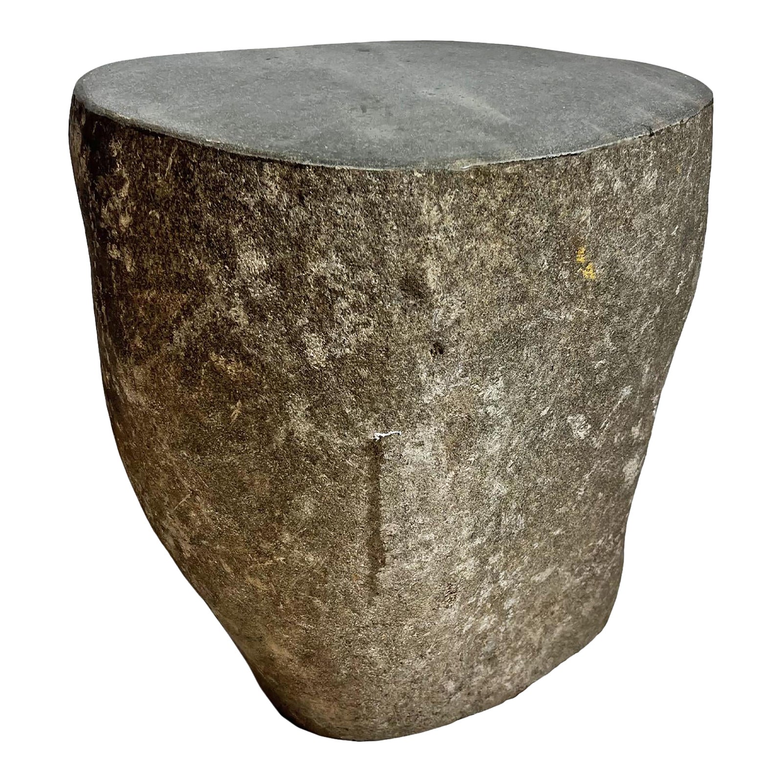 Stone Boulder Outdoor Stool / Side Table | Chairish