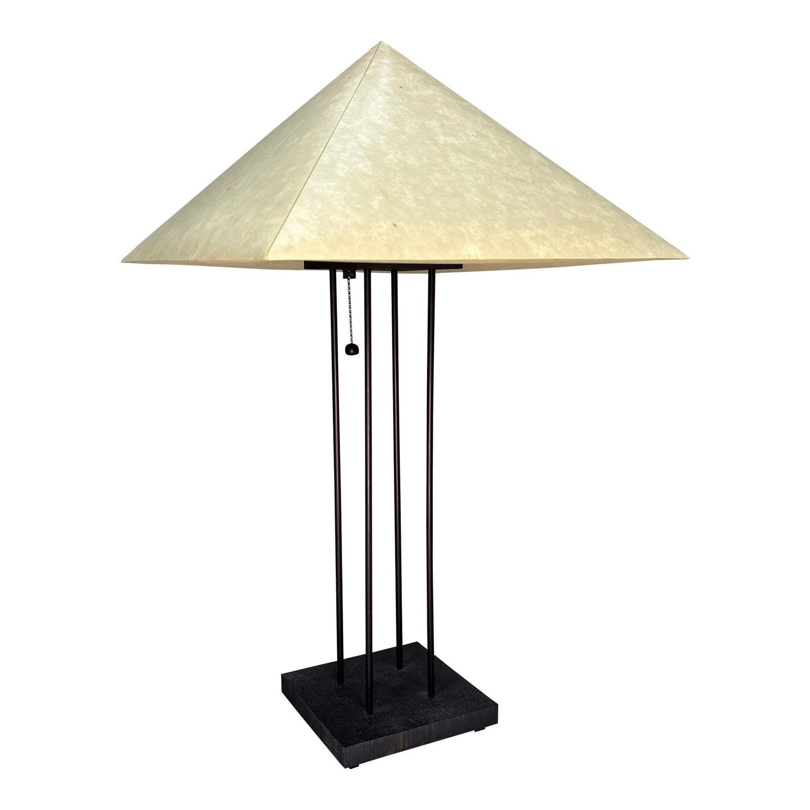 1980s Post Modern Lamp With Paper Shade | Chairish