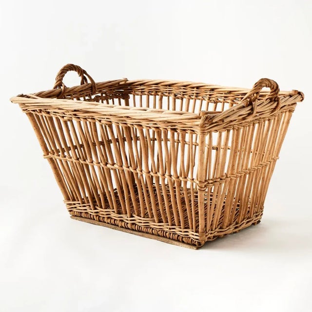 Early 20th Century Antique French Laundry Basket | Chairish