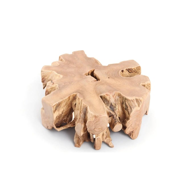 Round Teak Root Coffee Table 19 | Chairish