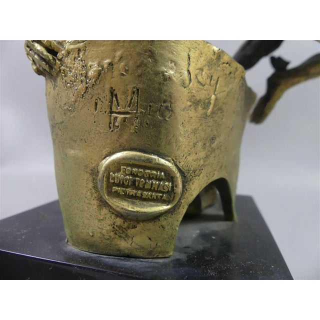 1940s Gilt Bronze of Mercury and Zeus, Signed and Foundry Markings ...