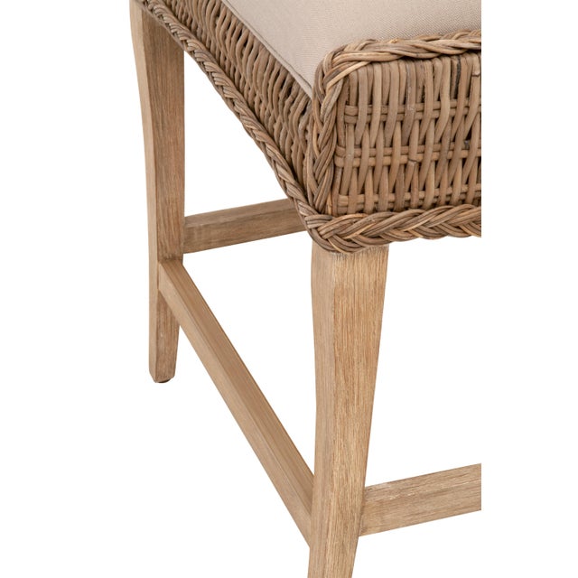 Greco Wicker Counter Stools, Set of 2 | Chairish