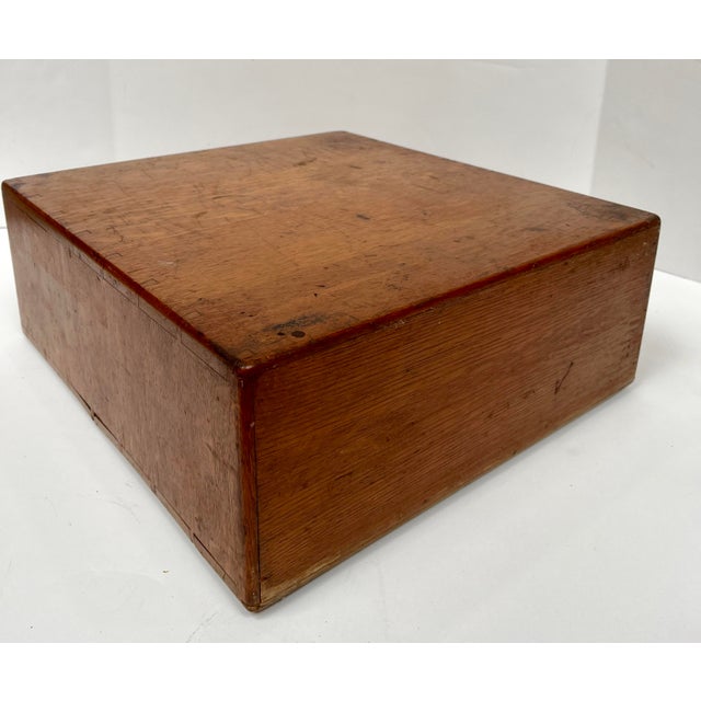 Antique Oak Two-Drawer Library Card File | Chairish