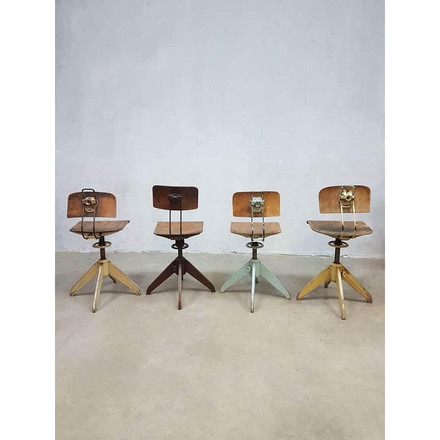 Vintage Industrial Workshop Chairs by Robert Wagner for Rowac, 1940s ...