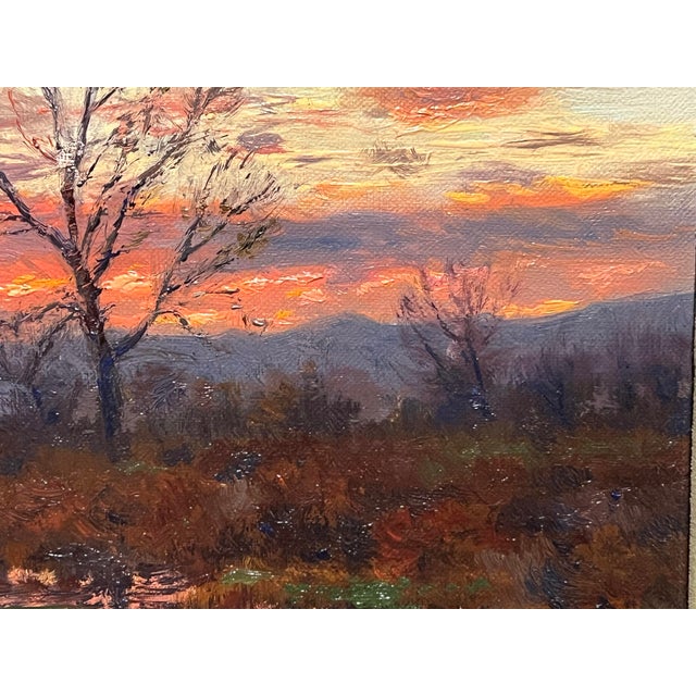 Charles Partridge Adams “Autumn Sunset Near Denver” Signed Original Oil ...