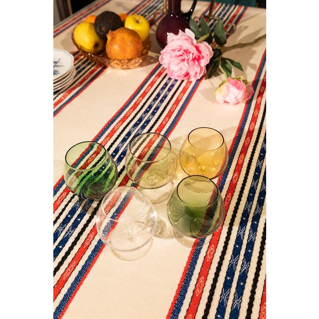 Vintage Set Of 5 Mismatched Colourful Stemmed Glasses Chairish