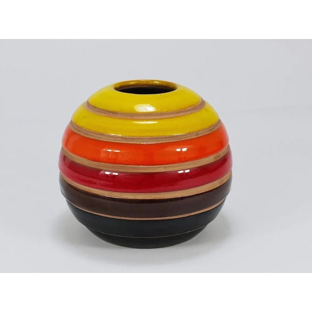 Mid-Century Ceramic Ball Vase attributed to Bitossi for Bitossi, Italy ...