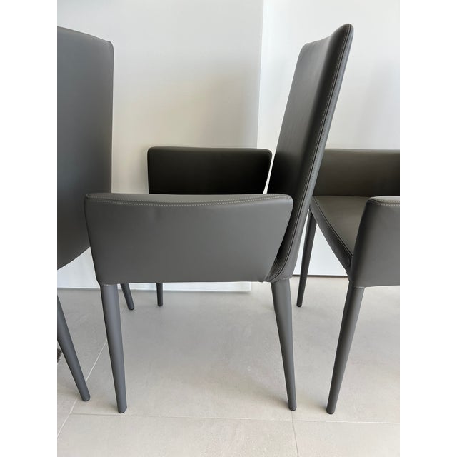 Frag Bella Grey Arm Chairs- Set of 6 | Chairish