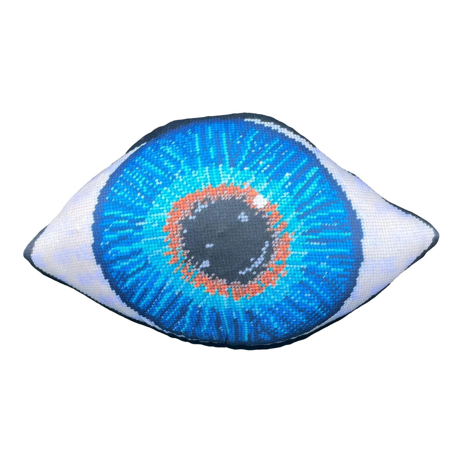 "Emerson" Blue Eye Pillow, Textile Art | Chairish