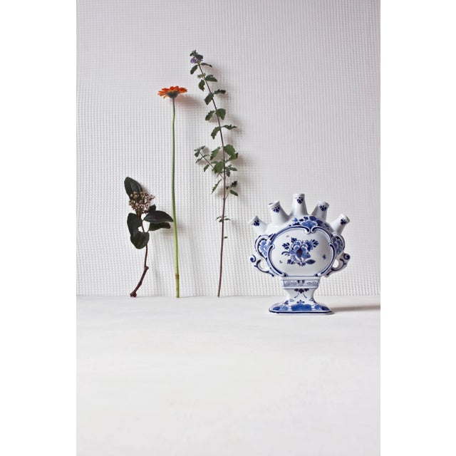 Royal Delft Original Blue Tulip Vase, Hand Painted with Dutch Landscape ...
