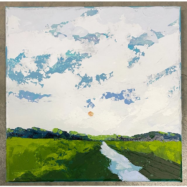 1990s Marsh Landscape Oil on Canvas | Chairish