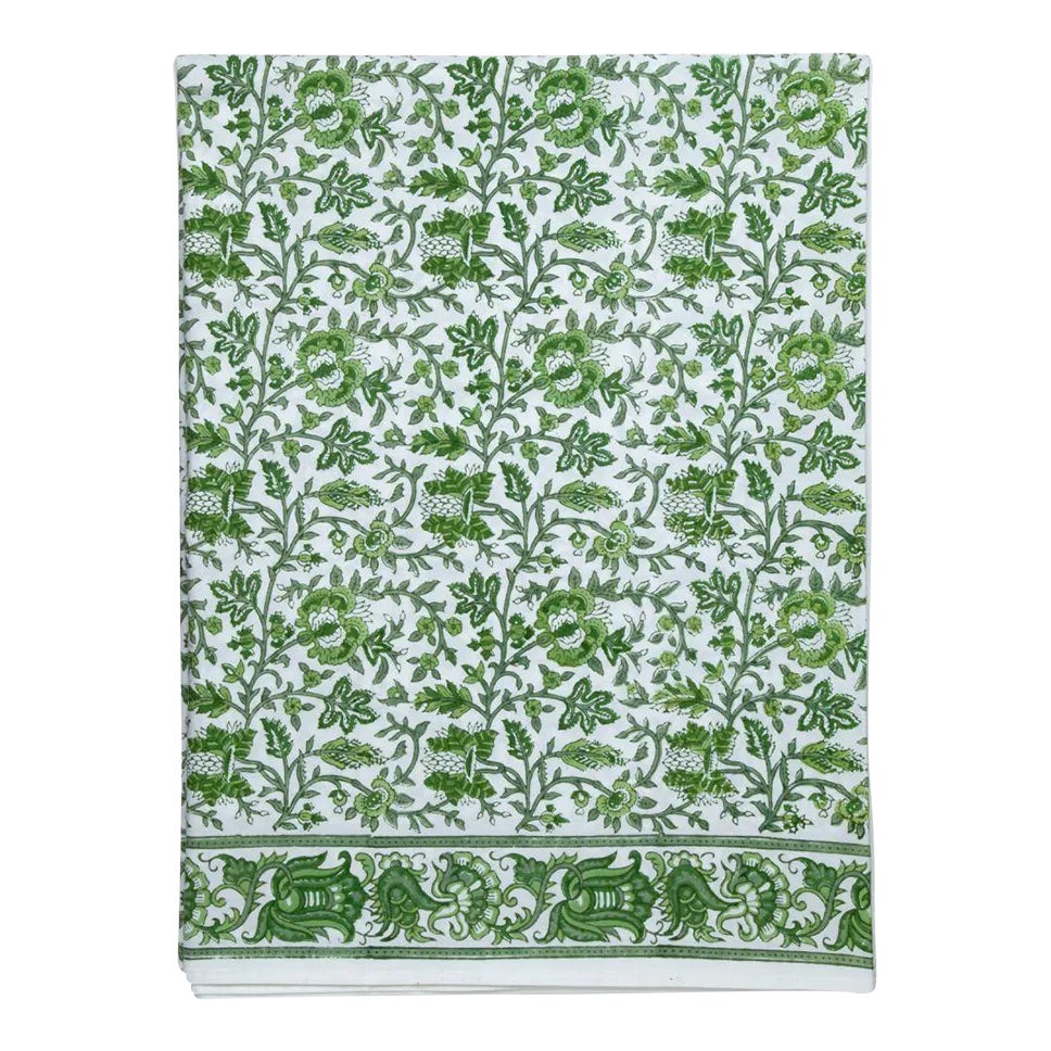 Aria Full Bed Green Fitted Sheet | Chairish