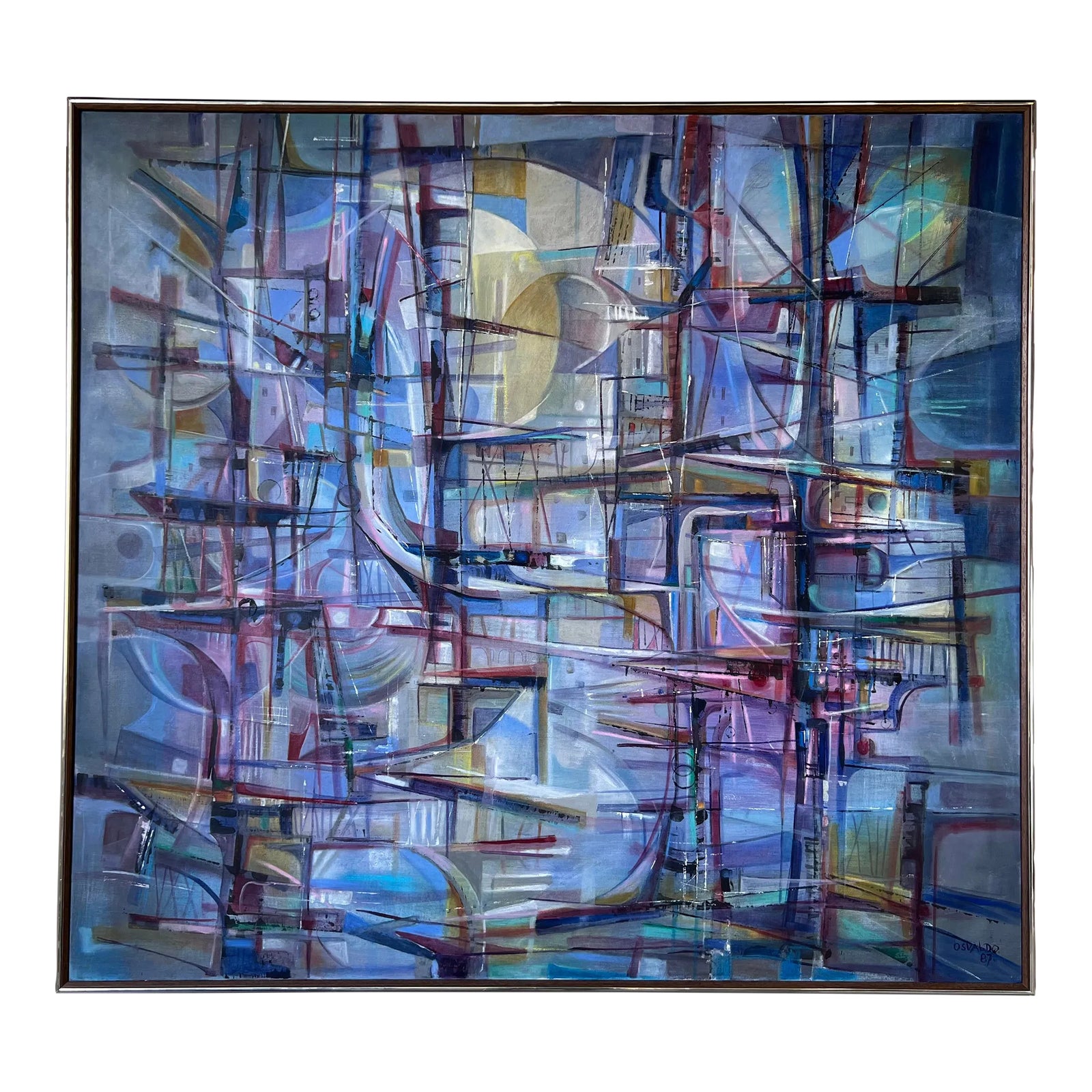 Oswaldo Gutierrez (1917) Cuban Artist Expressionist Oil on Canvas ...