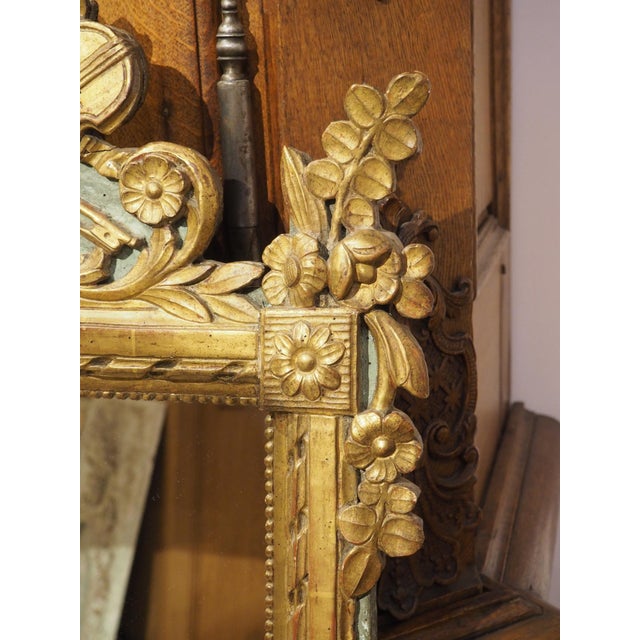 Antique French Louis XVI Style Overmantel Mirror With Musical Trophies ...