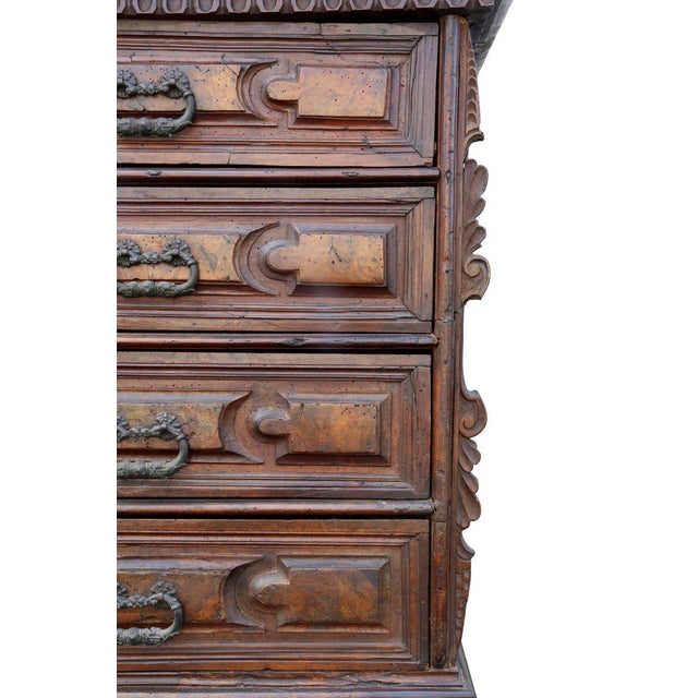 Italian Baroque Walnut and Burl Walnut Commode | Chairish