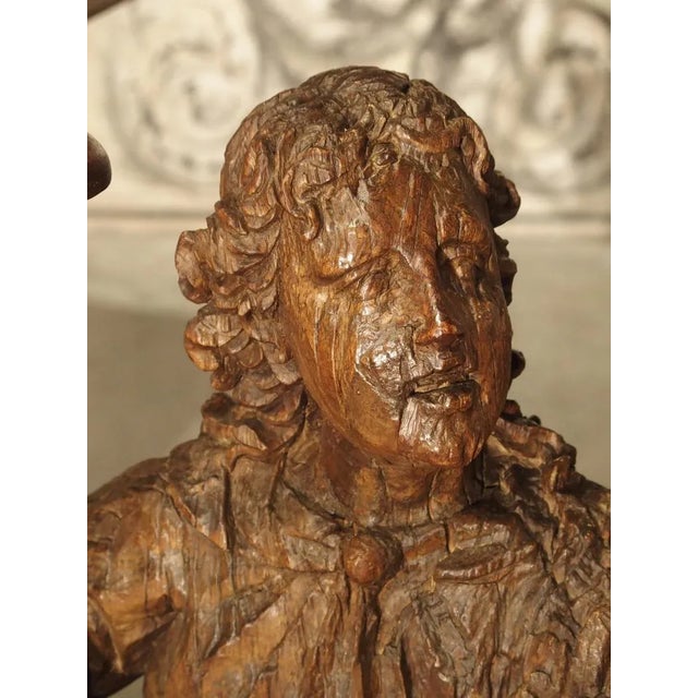 Circa 1650 Carved Hardwood Figural Cornucopia Statue From Italy | Chairish