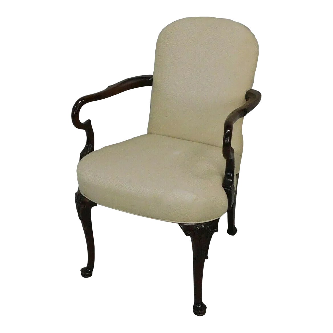 Late 20th Century Southwood Mahogany Chippendale Style Gooseneck Arm ...