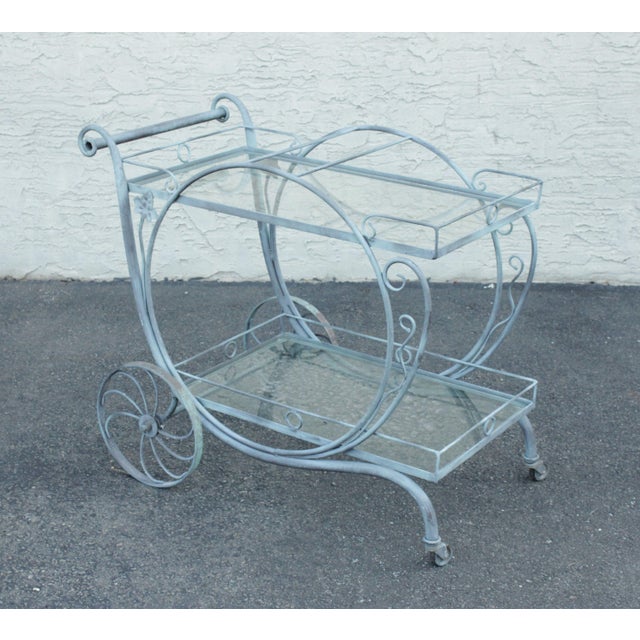 Salterini Vintage Wrought Iron 'Mt. Vernon' Garden Tea Cart | Chairish