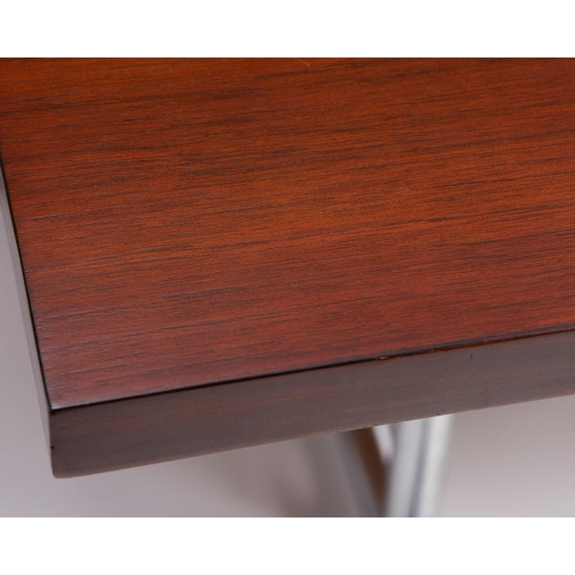 Hans Eichenberg "Omega" Desk Dining Table Stendig Mahogany Chrome ...