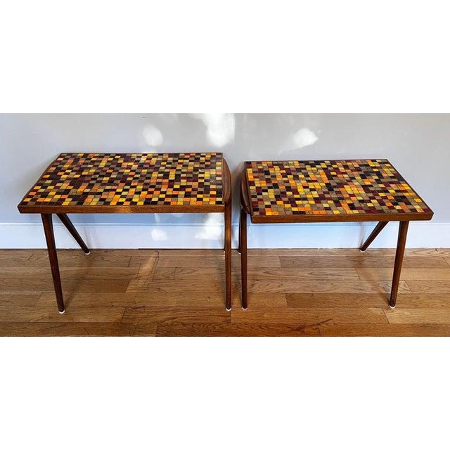 Rare Vladimir Kagan Mosaic Nesting Tables for Kagan-Dreyfuss, circa ...