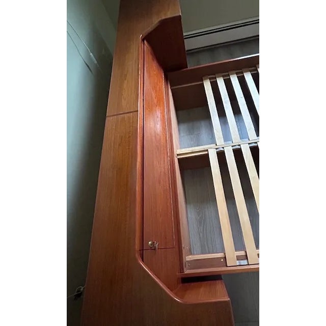 1970s Danish Modern Mid Century Teak Queen Floating Platform Bed by ...