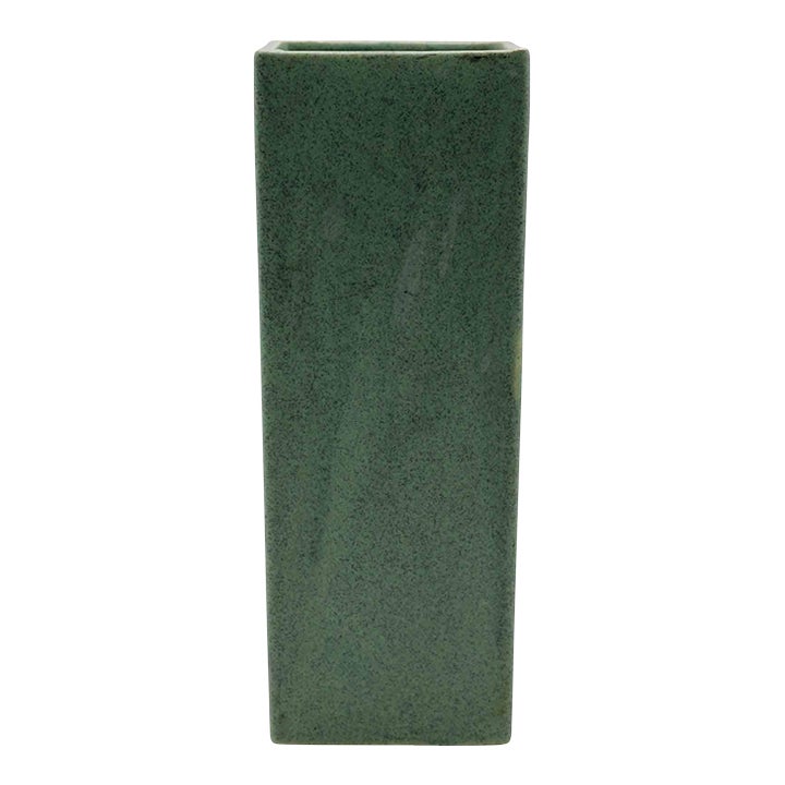 Floraline Matte Green Rectangular Vase, C. 1960s | Chairish