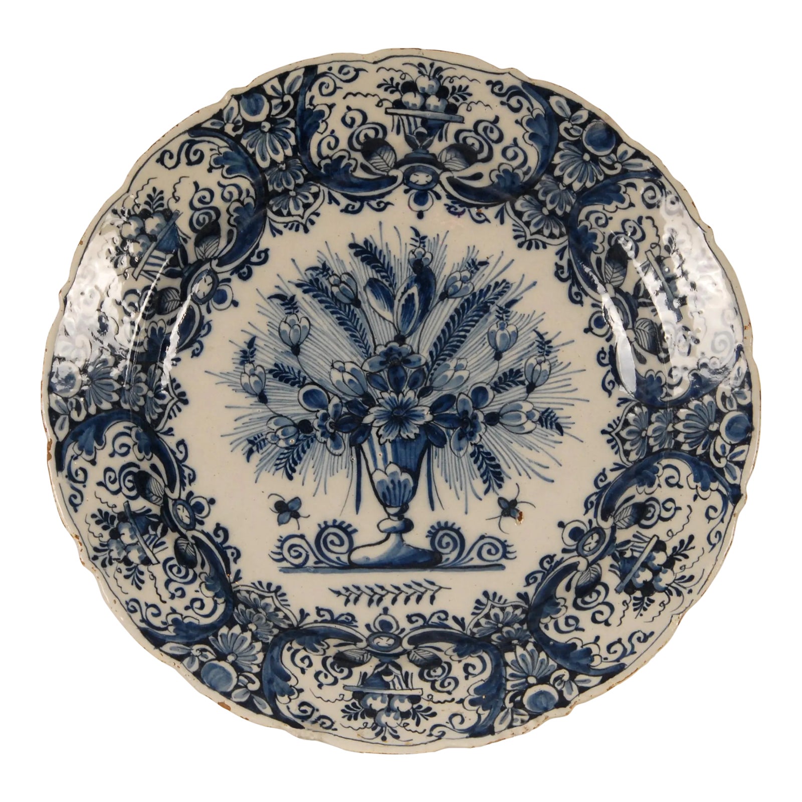 18th Century Delft Dish Dutch Delftware Blue and White Dutch ...