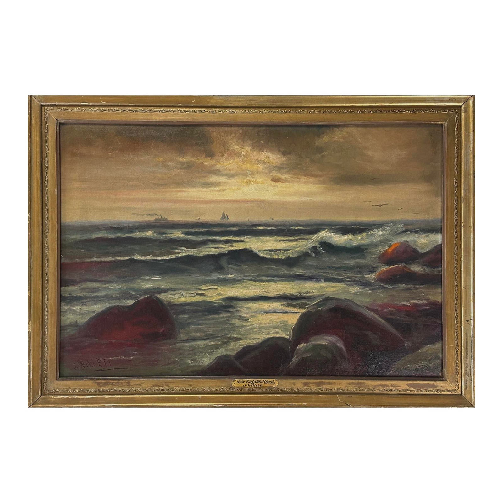 Jacques Willett (Russian/American 1882-1958) Expressionist Seascape at ...