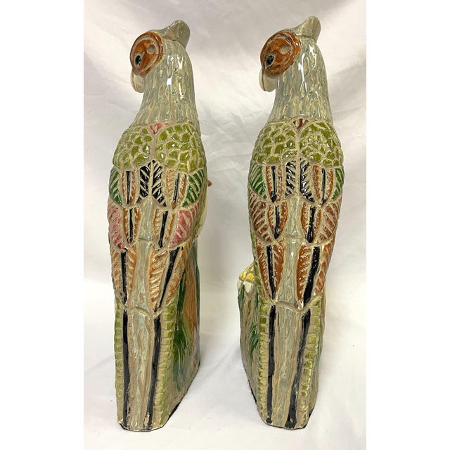Vintage Edwardian Style Mexican Pottery Parrots by Tamsan Designs- a ...