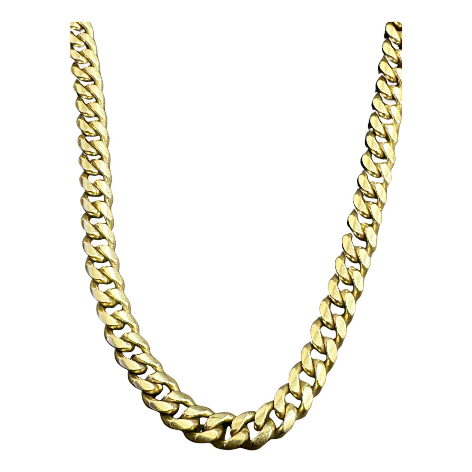 Vintage 14 Karat Yellow Gold 96.7 Gm Miami Cuban Link Italian Chain ...