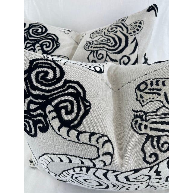 De Leo Textiles "Akbar Tuxedo Black Tiger" 16"x20" Pillows-A Pair ...