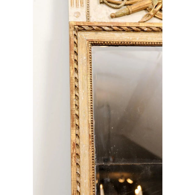 Swedish Gustavian Period 1780s Painted Giltwood Mirror with Carved ...