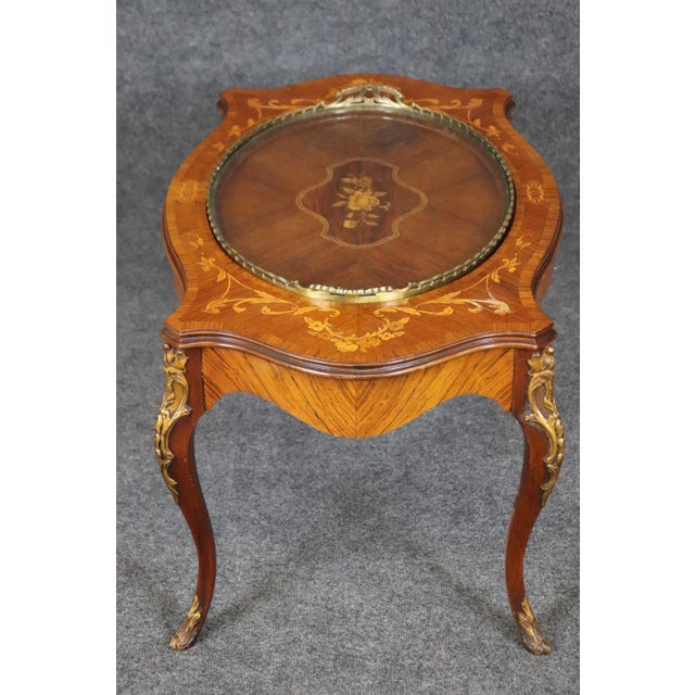 Carved Walnut Inlaid French Serving Tray Louis XV Style Coffee Cocktail ...