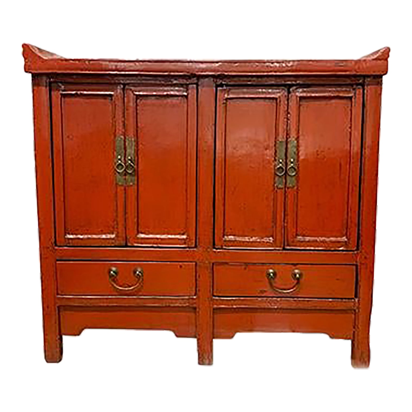 1960s Double Doors Wing Cabinet | Chairish