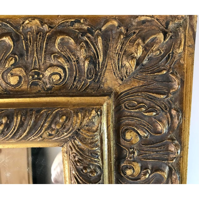 Vintage Gold Gesso Framed Mirror | Chairish