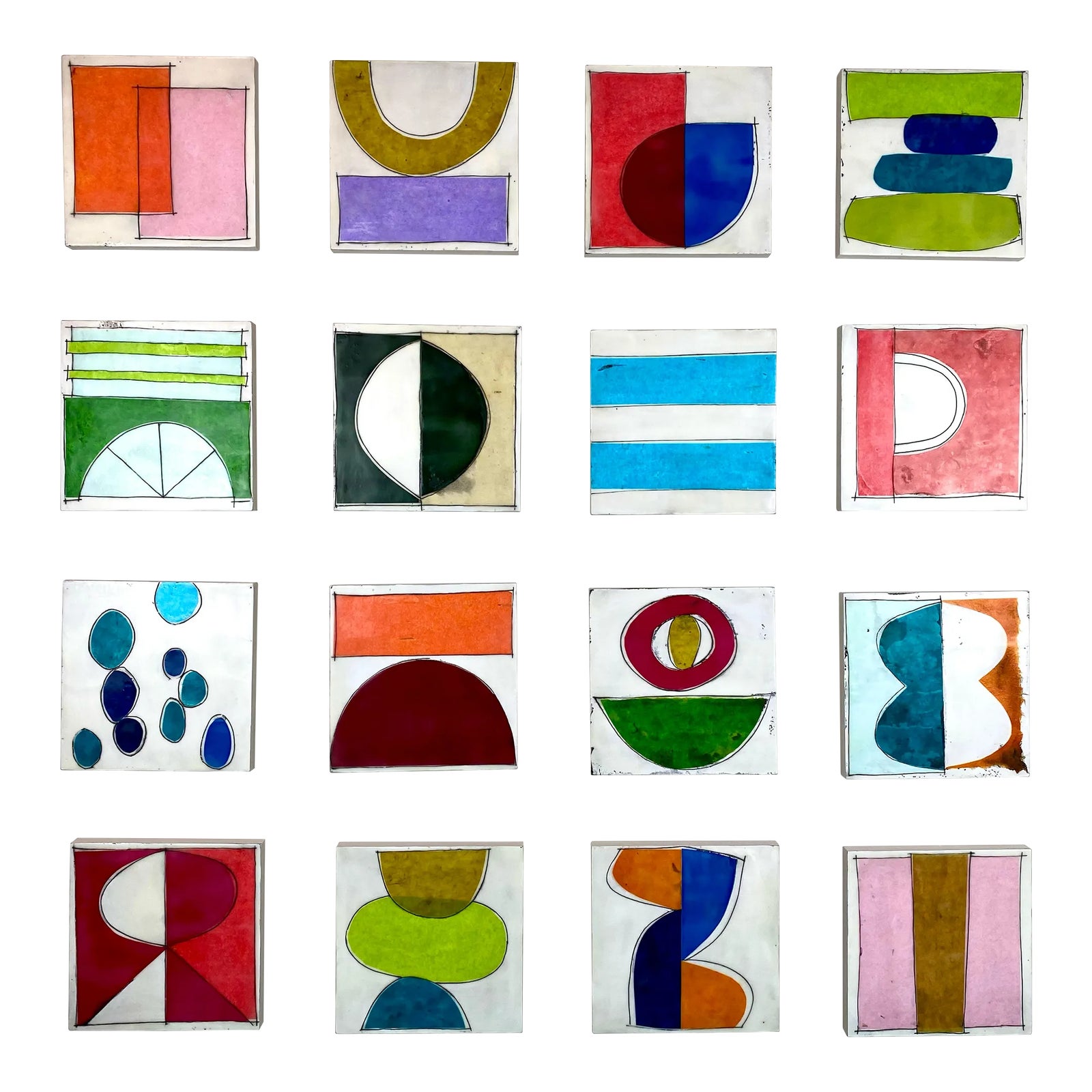 "Busy Pretending" - Encaustic Collage Installation by Gina Cochran ...