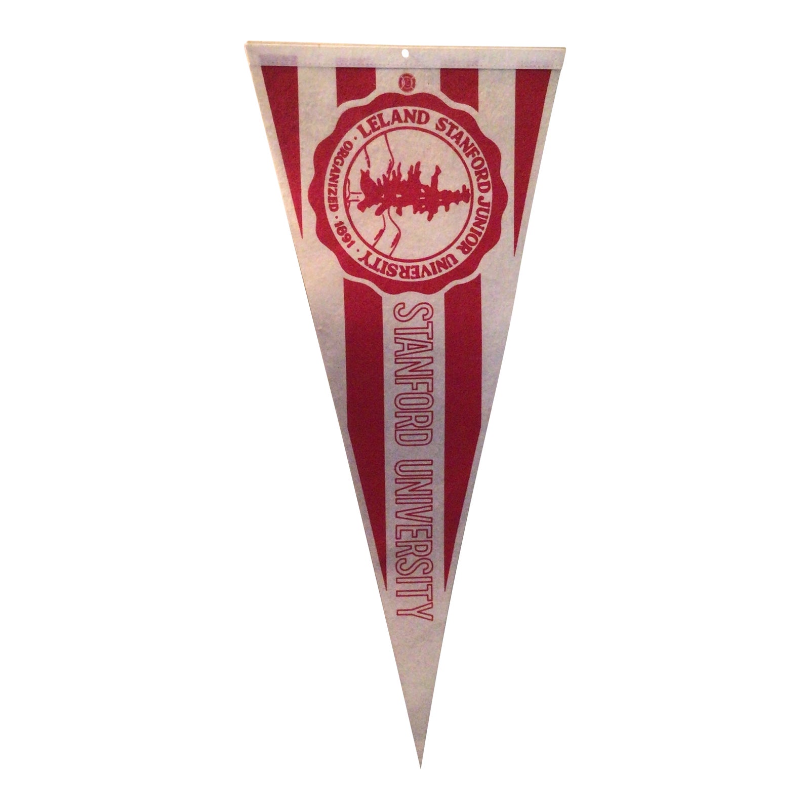 Vintage 70s Stanford Sports Felt Pennant/Flag | Chairish