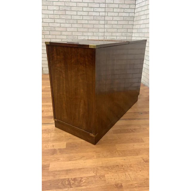 1960s Vintage Mid Century Modern Campaign Style Lift Top 3 Drawer ...