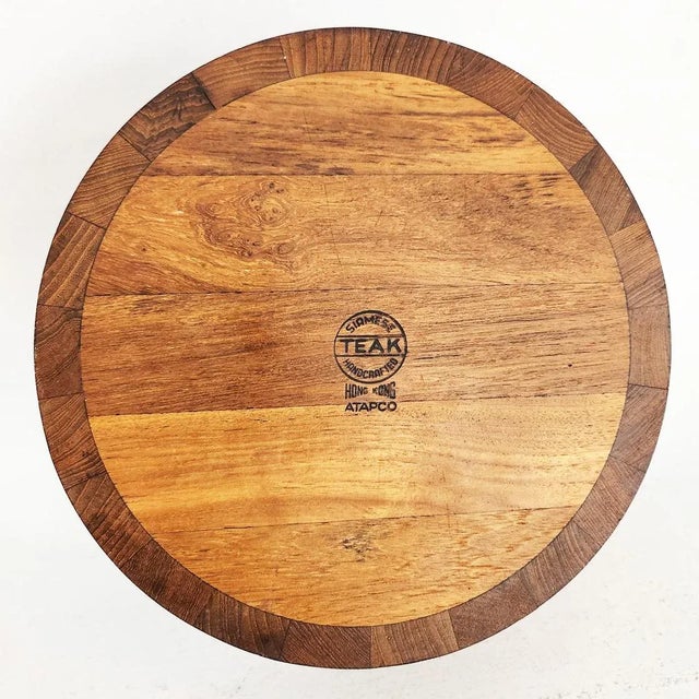 1960s Teak Wood Bowl With Curled Rim, Designed by Ernest Sohn | Chairish