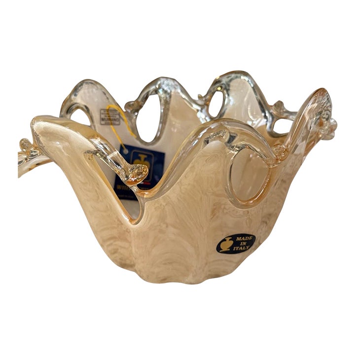 Vintage Murano Art Glass Splash Bowl | Chairish