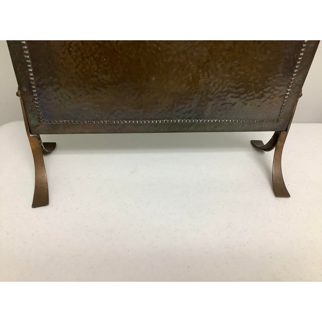 1890's Arts Nouveau Hammered Copper Fireplace Screen | Chairish