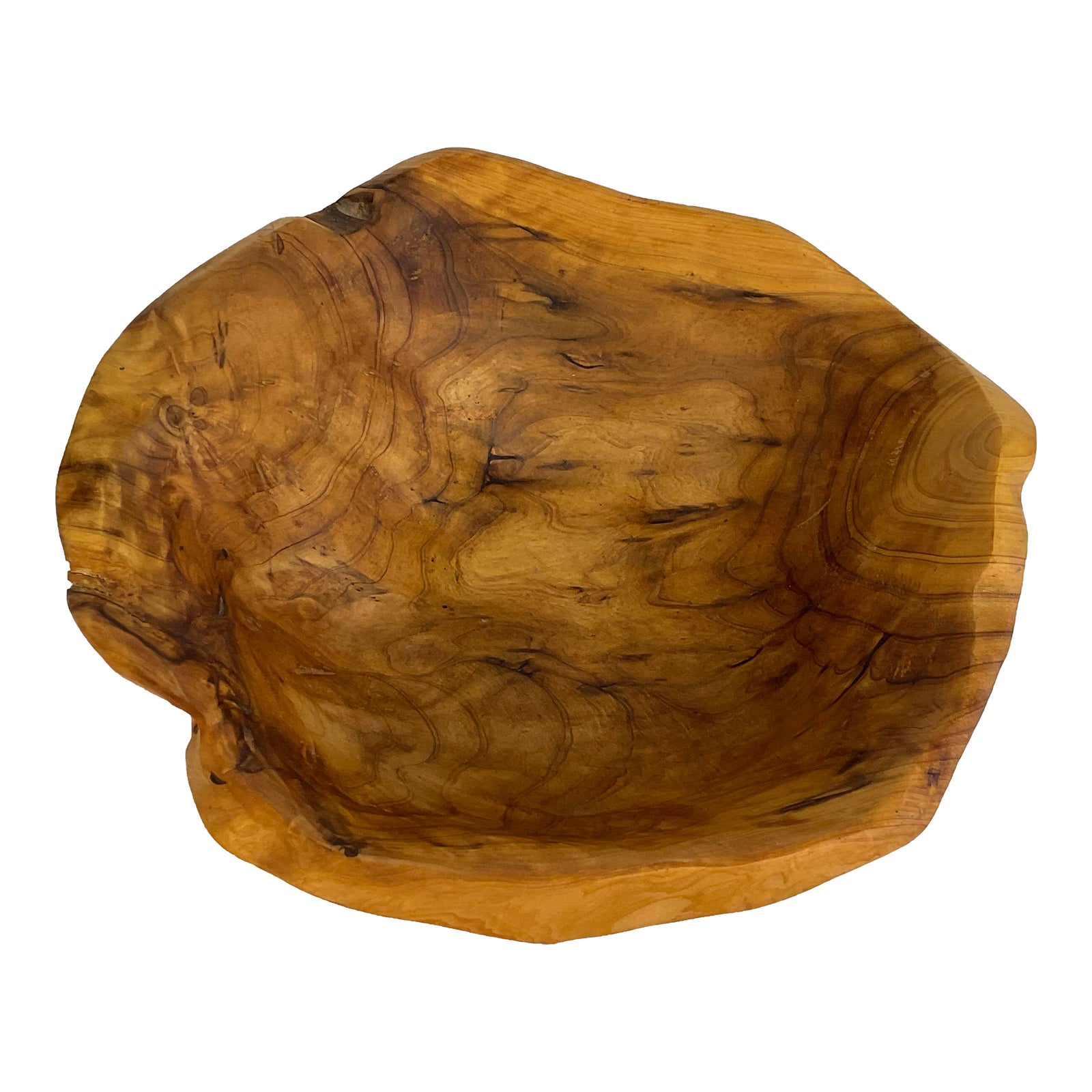 1960s Vintage Rustic European Boho Chic Live Edge Teak Root Bowl ...