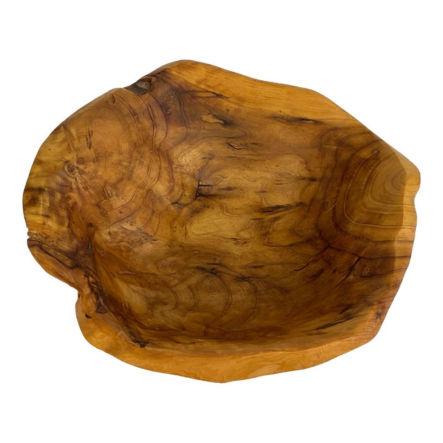 1960s Vintage Rustic European Boho Chic Live Edge Teak Root Bowl ...