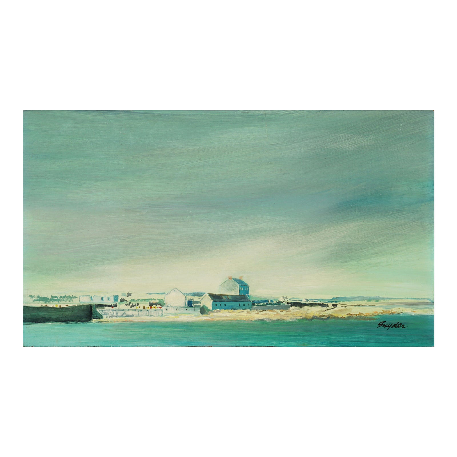 Mid Century Modern Landscape -- Aran, Ireland by Snyder | Chairish