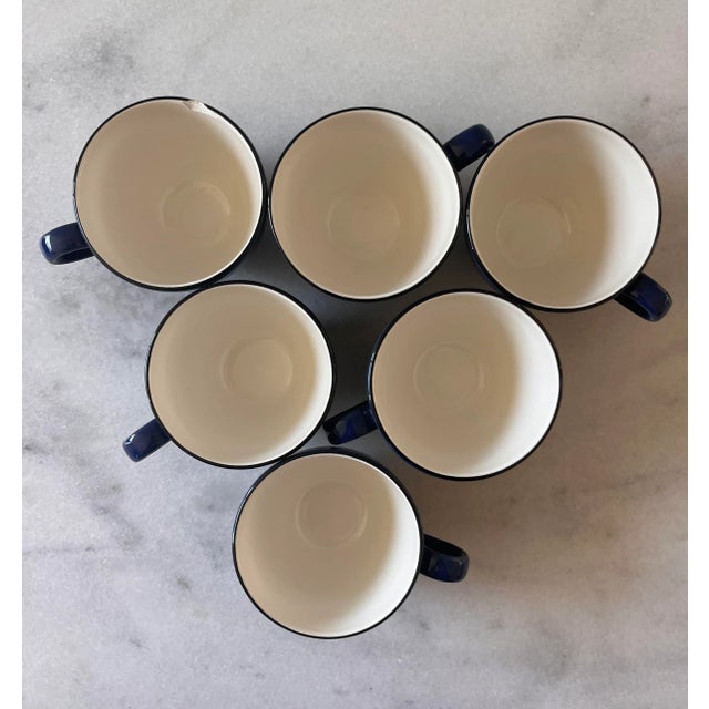 Vintage Italian Pagnossin Trevino Blue Coffee Cups and Saucers - Set of ...