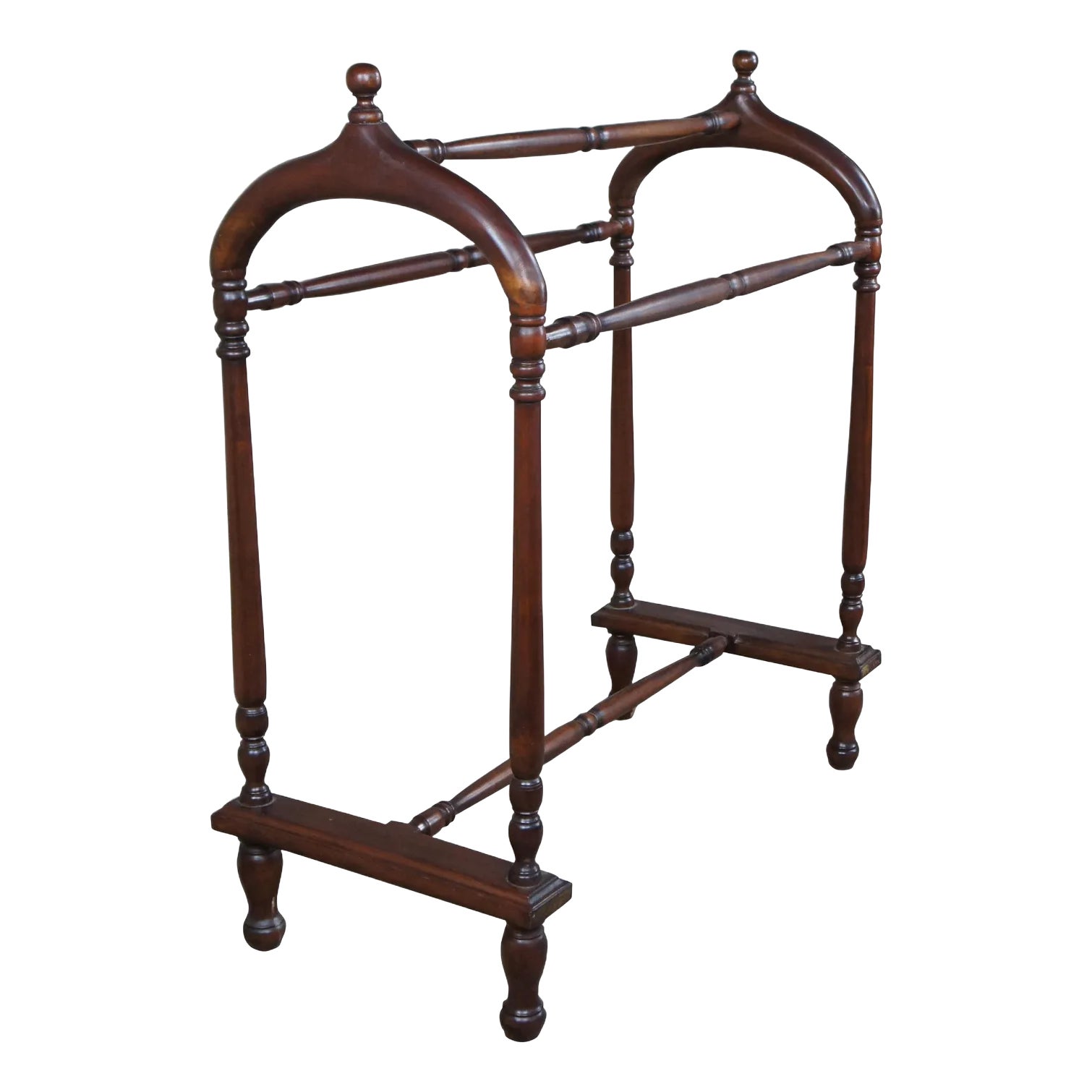 Mid 20th Century English Regency Style Mahogany Quilt Blanket Rack ...